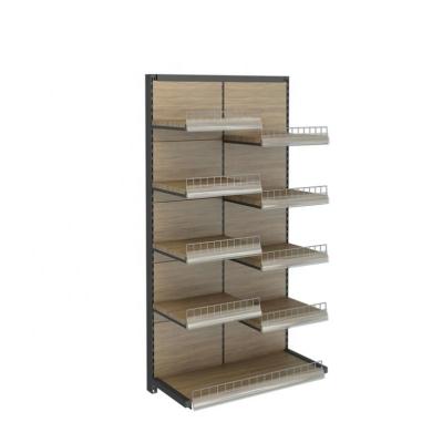 China Hypermarket Supermarket Display Racks Cold Rolled Steel Shelving Light Duty for sale