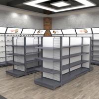 China Multi Case Display Racks For Grocery Store Anti Corrosion Light Duty for sale