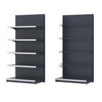 China Supermarket Multi Layer Shelf Shop Metallic Display Gondola Rack Shelving for sale