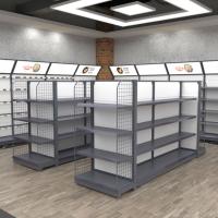 China Retail Multi Layer Shelf Supermarket Gondola Grocery Store Racks Shelving for sale