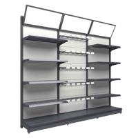 China Super Store Retail Grocery Shelving Metal Supermarket Display Rack Shelf for sale