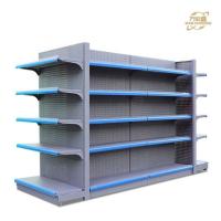 China Customized Used Grey Color Grocery Store Rack Supermarket Shelves System Grocery Store Supermarket Gondola Shelving for sale