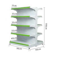 China Customized Used Grey Color Grocery Store Rack Supermarket Shelves System Grocery Store Supermarket Gondola Shelving for sale