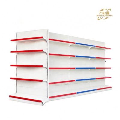 China Customized Used Factory Price Multi Layers Supermarket Shelf  Metal Double/Single Sided Gondola Shelving for sale