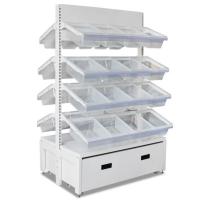 China Customized high quality cosmetics store shelves supermarket shelves for sale for sale