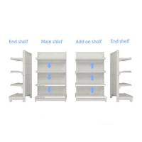 China Display Multi Layer Shelf Grocery Store Gondola Shelving Storage System for sale
