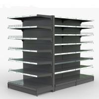 China Professional Black store rack commodity retail display rack gondola supermarket shelves for sale