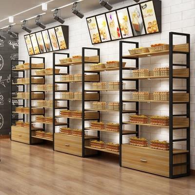 China Metal supermarket display gondola store shelf with wire mesh used for market for sale