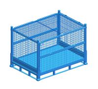China Foldable and stackable metal turnover box for auto parts grid material box for sale