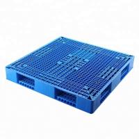 China 1400x1200mm Wan Hongxin steel reinforced racking 1.4m pallet euro heavy duty 3 skids plastic pallet for sale