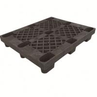 China 1.2m Wan Hongxin steel reinforced racking heavy duty 3 skids runners plastic pallet for sale