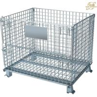 China Anti Corrosion Metal Pallet Cages Stackable Storage Transport Connecting Plate for sale