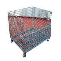 China Anti Corrosion Metal Pallet Cages Stackable Storage Transport Connecting Plate for sale