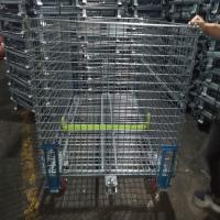 China Portable Pallet Storage Cage Warehouse Adjustable Industry Stacking Steel Frame for sale