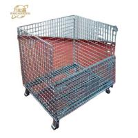 China Custom Different Size Collapsible Stackable Storage Steel Pallet Box Rack for sale