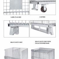 China Industrial Metal Pallet Storage Cage Heavy Duty For Powder Coating Fabric Rolls for sale