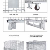 China Stackable Pallet Storage Cage Textile Fabric Rolls Storage Steel Pallet Racks for sale