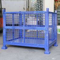 China Industrial Stackable Pallet Cages Forklift Pallet Storage Portable Stacking Racks for sale