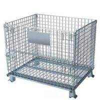 China Hot dip galvanized steel storage heavy duty warehouse industry portable stacking folding metal post pallet for transportation for sale