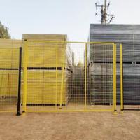 China Steel Warehouse Rack Parts Guardrail Enclosure Iron Wire Fence Welded Frame for sale