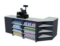 China Whole net  lowest price  retail counter checkout supermarket restaurant modern store superior cashier desk for sale