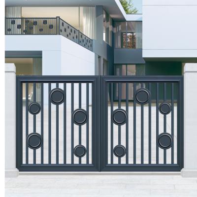 China Custom Carved Aluminum Art Courtyard Gate, Automatic Electric Villa Yard Gate with Long Lasting Outdoor Durability for sale