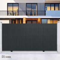 China Modern Vertical Strip T6-T5 Aviation-grade Aluminum Alloy Courtyard Gate with Custom Size and Electric Control for sale