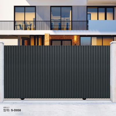 China Modern Vertical Strip T6-T5 Aviation-grade Aluminum Alloy Courtyard Gate with Custom Size and Electric Control for sale