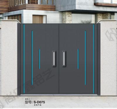 China Modern Minimalist T6-T5 Aviation-grade Aluminum Alloy Custom Size Electric Control Courtyard Gate for Villa Gardens for sale