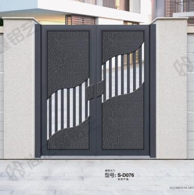 China Luxury Modern T6-T5 Aviation-grade Aluminum Alloy Custom Size Electric Control Courtyard Gate for Villa Gardens for sale