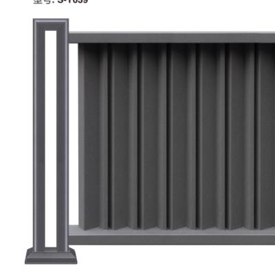 China Dark Gray Fluorocarbon Aluminum Louver Fence with Scalable Configuration for Minimalist Design for sale