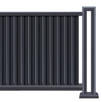 China Aluminum Vertical Slat Privacy Fence with Matte Finish for Villa Courtyard for sale