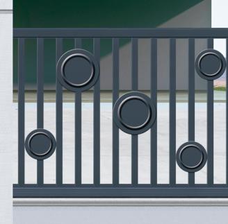China Round Custom Outdoor Aluminum Fence - Minimalist Villa Railing for sale