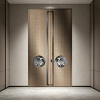 China Modern T6-T5 Aviation-grade Aluminum Alloy Entrance Door with 304 Stainless Steel Hardware and Electric Switch/Remote Control for sale