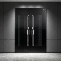 China T6-T5 Aviation-grade Aluminum Alloy Thermal Break System Door with 304 Stainless Steel Hardware and Electric Switch/Remote Control for sale