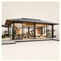 China Minimalist Custom Size Glass Gazebo with 304 Stainless Steel Hardware and T6-T5 Aviation-grade Aluminum Alloy for sale