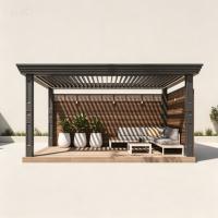 China Custom Size Motorized Louvered Pergola with 304 Stainless Steel Hardware and T6-T5 Aviation-grade Aluminum Alloy for sale