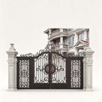 China Luxury Custom Size T6-T5 Aviation-grade Aluminum Alloy Electric Control Courtyard Gate for Villa Gardens for sale