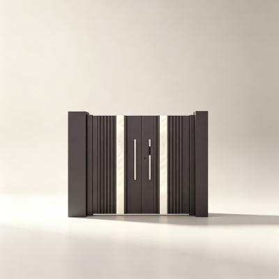 China Luxury Custom Size T6-T5 Aviation-grade Aluminum Alloy Electric Control Courtyard Gate for Villa Gardens for sale
