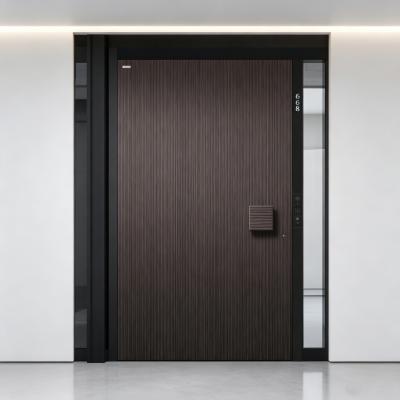 China Modern T6-T5 Aviation-grade Aluminum Alloy Entrance Door with 304 Stainless Steel Hardware and Electric Switch/Remote Control for sale