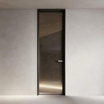 China Custom Size Aluminum Wood Composite Door with T6-T5 Aviation-grade Aluminum Alloy and 304 Stainless Steel Hardware for sale