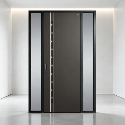 China Modern T6-T5 Aviation-grade Aluminum Alloy Entrance Door with 304 Stainless Steel Hardware and Electric Switch/Remote Control for sale