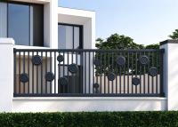 China Round Custom Outdoor Aluminum Fence - Minimalist Villa Railing for sale