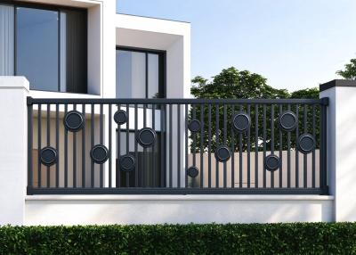 China Round Custom Outdoor Aluminum Fence - Minimalist Villa Railing for sale