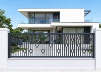 China Modern Minimalist Aluminum Fence with Geometric Hollow Design and Matte Finish for Long-lasting Durability for sale