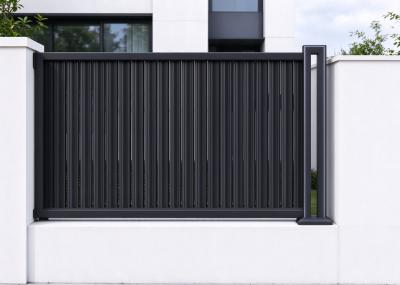 China Aluminum Vertical Slat Privacy Fence with Matte Finish for Villa Courtyard for sale
