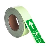 China Inkjet Glow In The Dark Stair Strips Photoluminescent Vinyl Film Self Adhesive for sale
