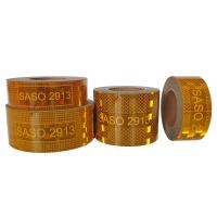 China Yellow Metallized Saudi Arabia SASO 2913 Reflective Tape For Vehicle Truck for sale