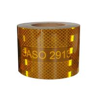 China Yellow Metallized Saudi Arabia SASO 2913 Reflective Tape For Vehicle Truck for sale