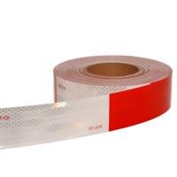 China Customized Hi Vis Reflective Caution Tape Dot Conspicuity Tape Red And White for sale